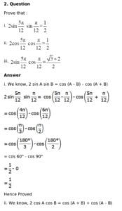 Transformation Formulae Class 11 PDF [Solutions]